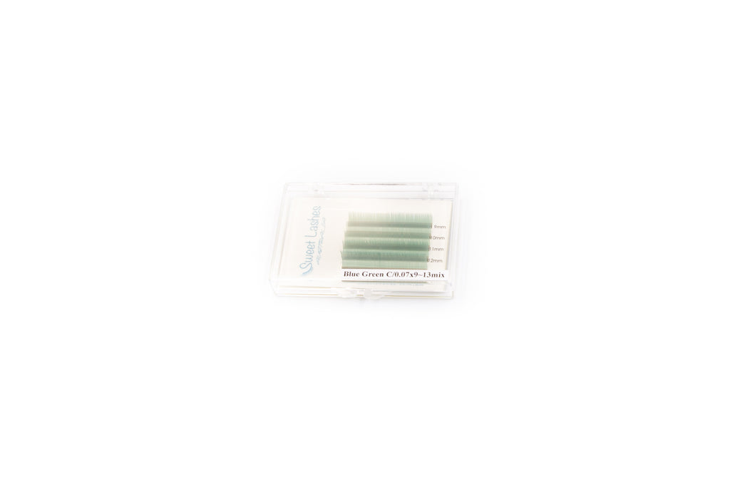 Blue Green 0.07mm Volume Colour Lash Tray – Sweet Lashes Australia